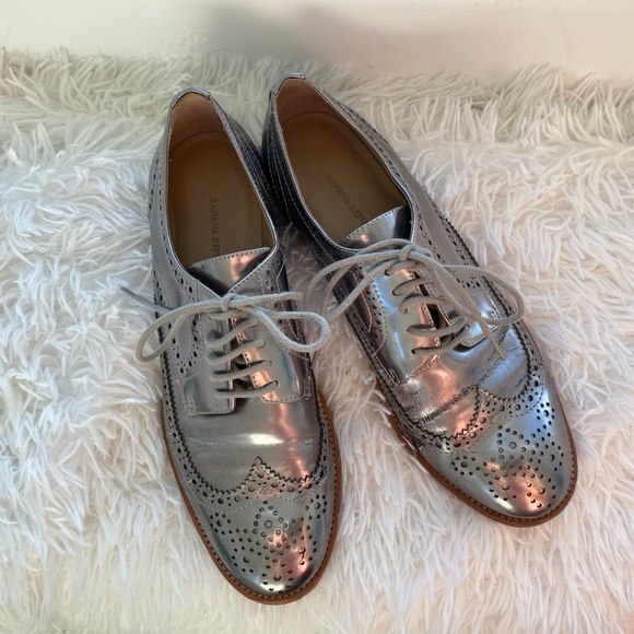 Banana Republic | Shoes | Banana Republic Silver Patent Leather Brogue ...